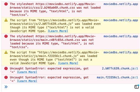 Deploying A React App With Redux To Netlify Issue With Stylesheet Being Mime Type Support
