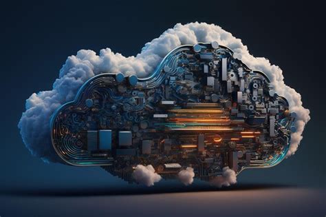 Premium Photo Abstraction Cloud Technologies Cloud Computinggenerative Ai