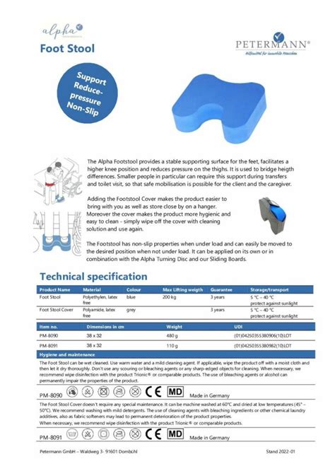 Alpha Footstool Human Care Nederland