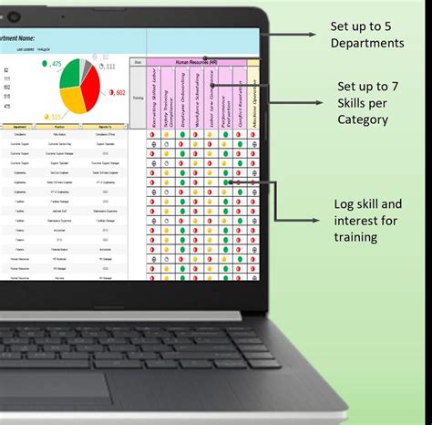 Excel Skill Matrix Template Evaluate Employee Skills By Department Track 7 Essential