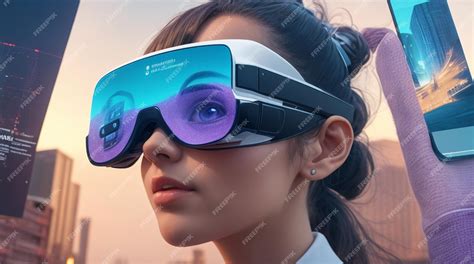Premium Ai Image Augmented Reality Blending Real And Virtual Worlds