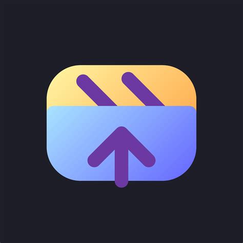 Export Video File Flat Gradient Fill Ui Icon For Dark Theme Save Footage To Storage Software