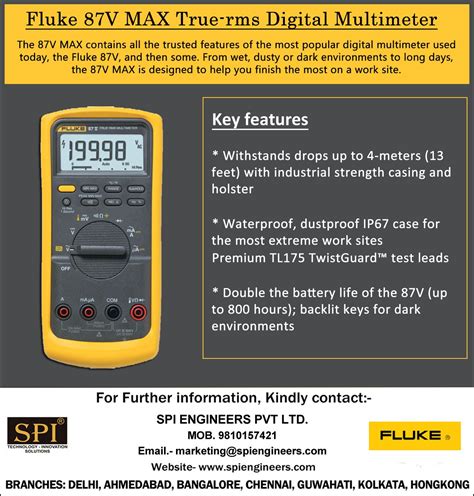 Fluke 87v Max True Rms Digital Multimeter Multimeter 52 Off