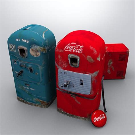 레트로 자동 판매기 세트 3d 모델 20 Max 3ds Obj Unknown Free3d