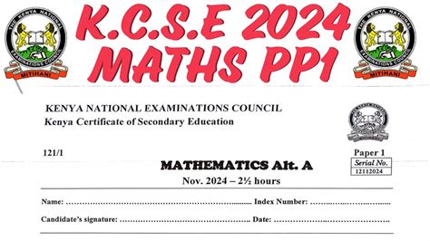 kcse maths 2024 pp1 section b youtube