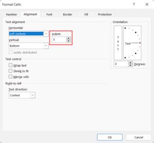 Indent In Excel Shortcut