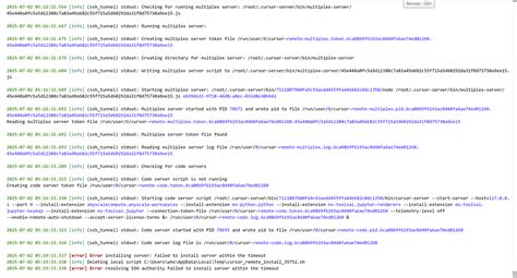 Remote Ssh Connection Fails With Failed To Install Server Within The