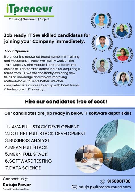 rutuja kokate on linkedin looking for trained it freshers contact
