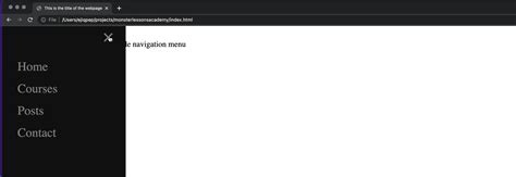 Navbar Html Css Javascript Sidebar Menu Variants