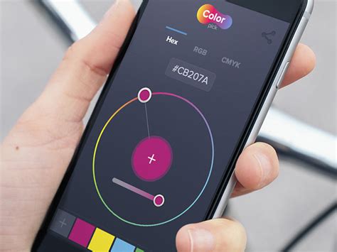 Color Picker App UI Design Sketch Freebiesjedi