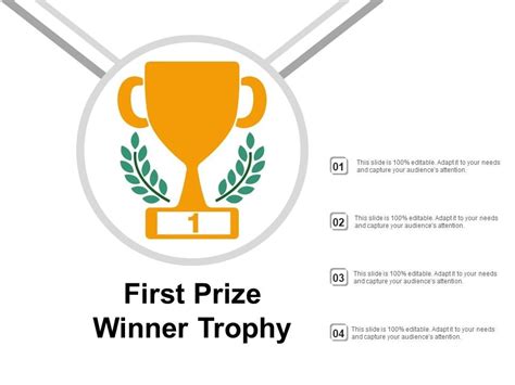 First Prize Winner Trophy Ppt Powerpoint Presentation File Styles