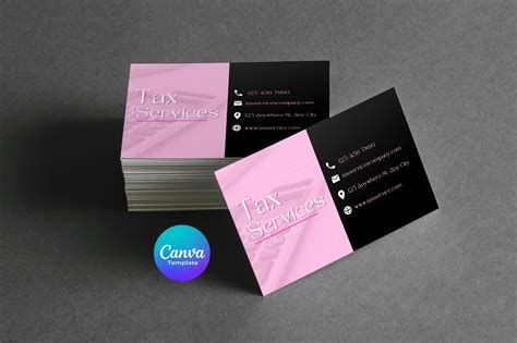 Tax Services Business Card Template Etsy