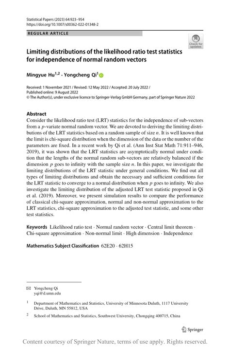 Limiting Distributions Of The Likelihood Ratio Test Statistics For Independence Of Normal Random