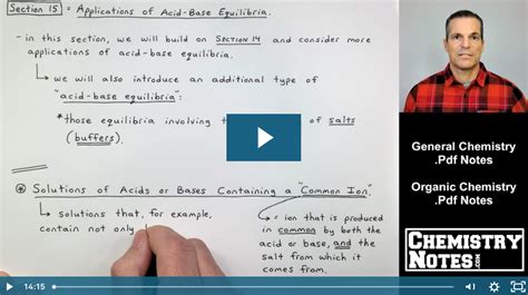 Buffer Solutions And The Common Ion Effect