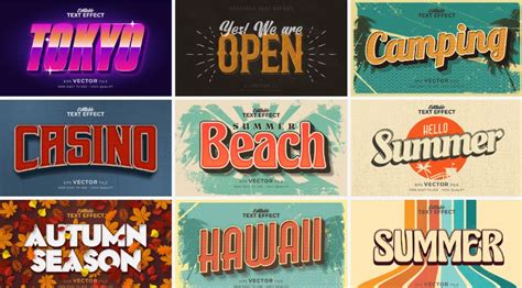 Download Editable Text Style Effects As Vector Graphics