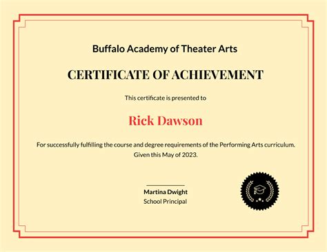 Academic Diploma Certificate Template Edit Online And Download Example