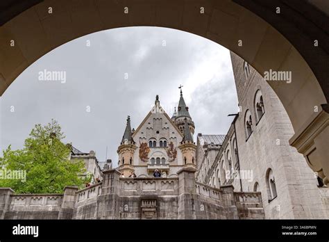 Schwangau Germany May 23 2024 This Is The Entrance To The Inner Courtyard Of Neuschwanstein