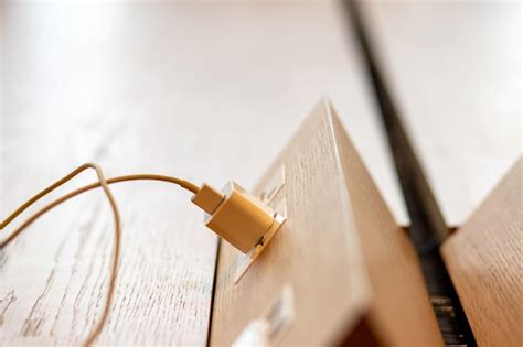 Premium Photo Close Up Of Usb Cable On Table