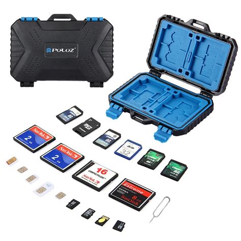 Black 27 Cards Room Waterproof CF TF SD SIM Card Box Holder Memory Card Storage Case 11 5 7 2