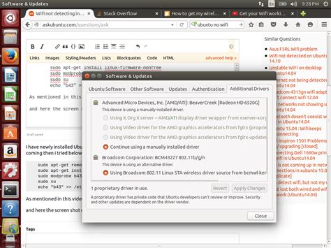 Wifi Option Not Available In Ubuntu Ask Ubuntu