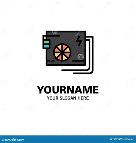 Ac Computer Part Power Supply Business Logo Template Flat Color