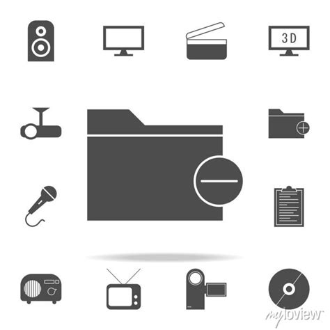 Deleting Folder Icon Web Icons Universal Set For Web And Mobile • Wall