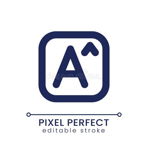 Text Size Pixel Perfect Linear Ui Icon Stock Vector Illustration Of