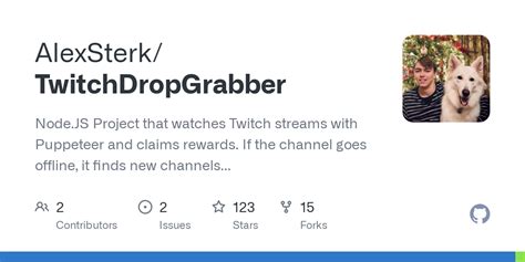 GitHub AlexSterk TwitchDropGrabber Node JS Project That Watches Twitch Streams With Puppeteer