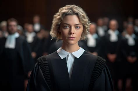 Premium Ai Image Female Judge In Court With Generative Ai