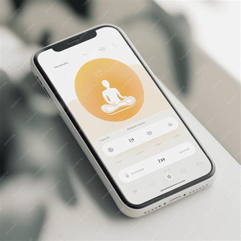 A Minimalist Ui For A Meditation App With Calming Colors And Intuitive