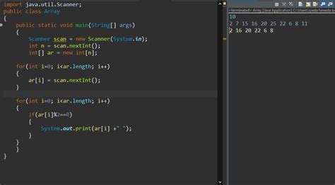 Program To Print Even Numbers In An Array Zubair Khan Posted On The
