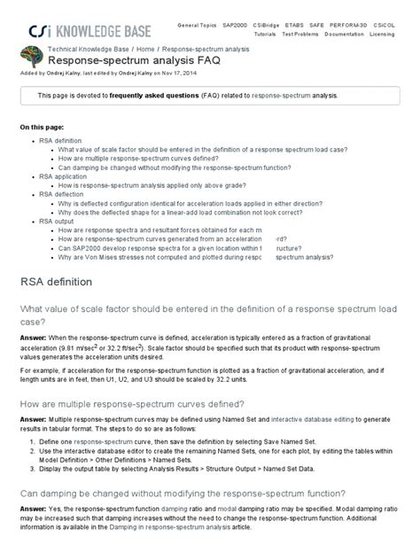 Response Spectrum Analysis Faq Download Free Pdf Normal Mode Spectrum