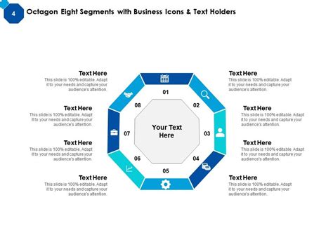 Octagon Octagons With Icons For Business Strategy Presentation