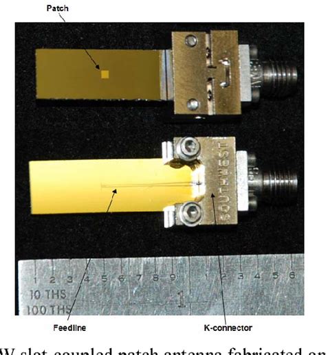 Figure 1 From Wafer Scale Coplanar Waveguide Slot Coupled Ka Band Patch