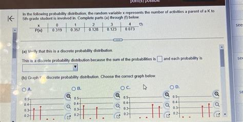 Solved In The Following Probability Distribution The Random