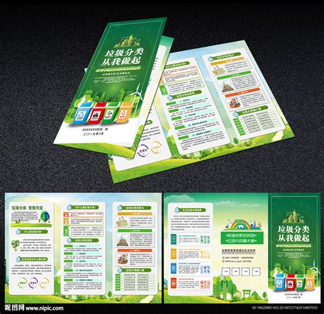 2019年垃圾分类宣传单设计图 展板模板 广告设计 设计图库 昵图网