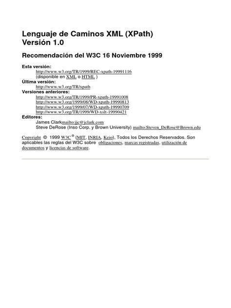 lenguaje de caminos xml pdf x camino xml