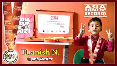 Grand Master Thanish N Asia Book Of Records