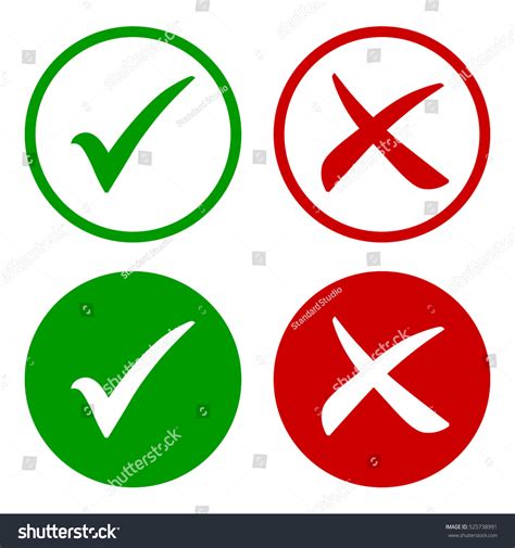 Tick Icon Set Stylish Check Mark Stock Vector Royalty Free Shutterstock