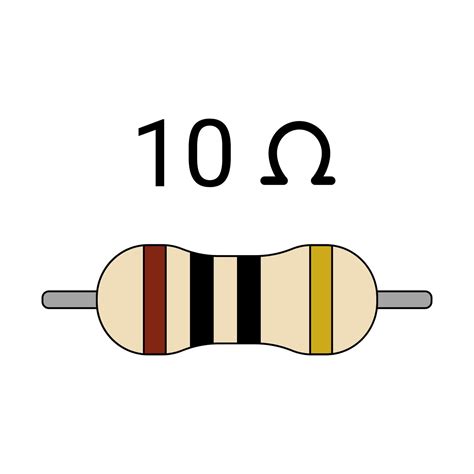 10 Ohm Resistor Four Band Resistor 26270368 Vector Art At Vecteezy