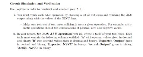 Solved Circuit Simulation And Verification Use Logisim In
