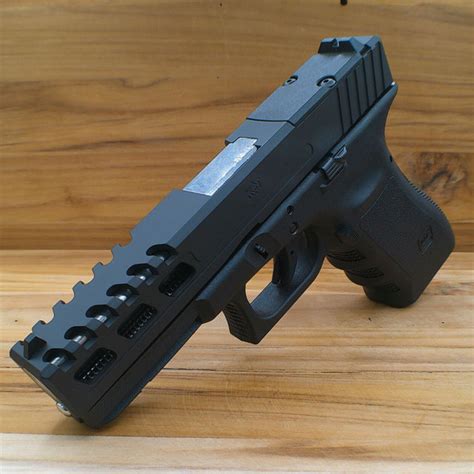 Glock 17 Pattern Slide Style 8a Complete Assembly With Polished Stainless Barrel Rmr Cut