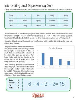 Interpreting And Representing Data Lesson Plan By Learn Bright Education