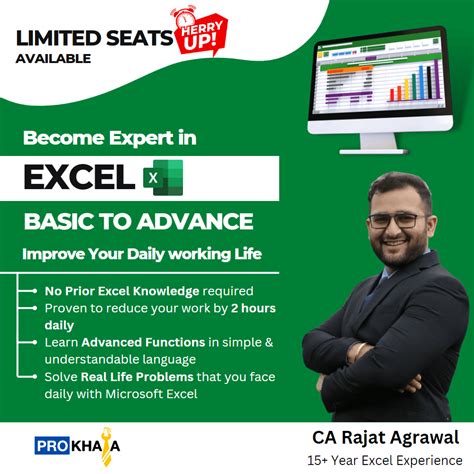 Basic To Advance Excel Course By Ca Rajat Agrawal Prokhata