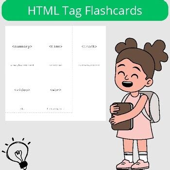 HTML Tag Flashcards By WonderTech World TPT