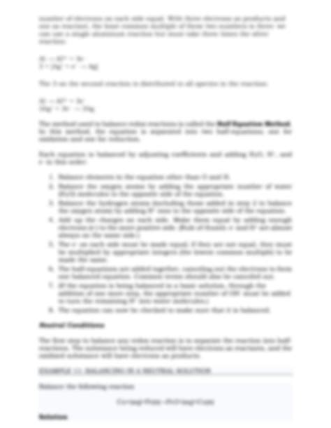 SOLUTION Balancing Redox Reaction Fully Explained Studypool