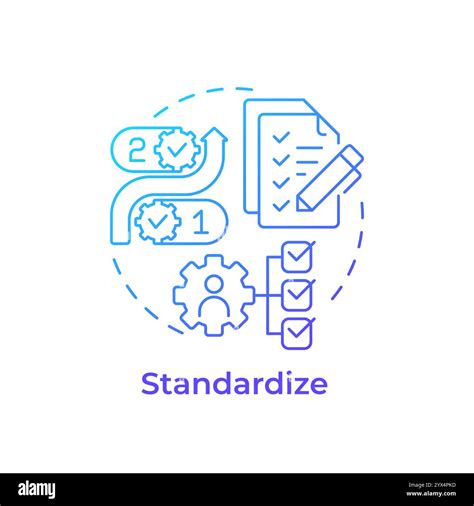 Standardize blue gradient concept icon Stock Vector Image & Art - Alamy