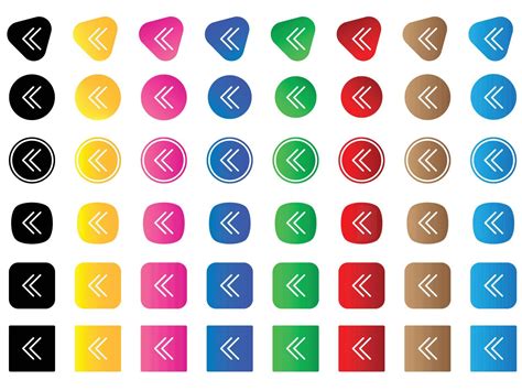 Chevron Double Left Icon Web Icon Set Icons Collection Simple
