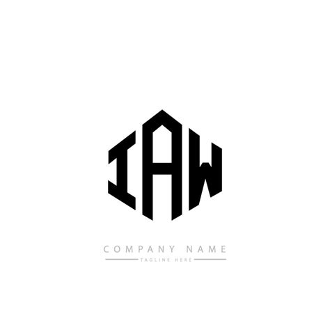 Iaw Brev Logotyp Design Med Polygon Form Iaw Polygon Och Kubform Logotypdesign Iaw Hexagon