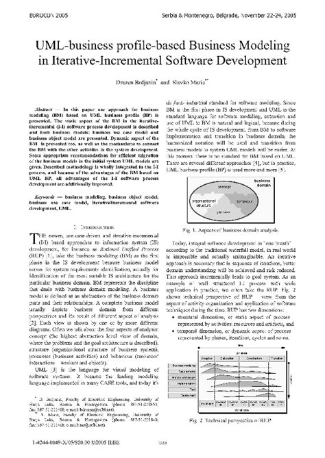 pdf uml business profile based business modeling in iterative